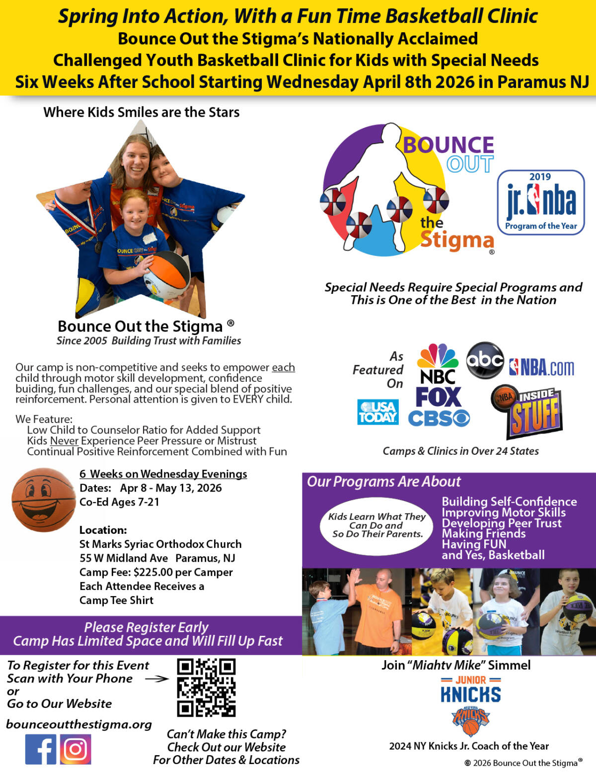 New Jersey Special Needs Basketball Day Camp Paramus Wednesdays After ...